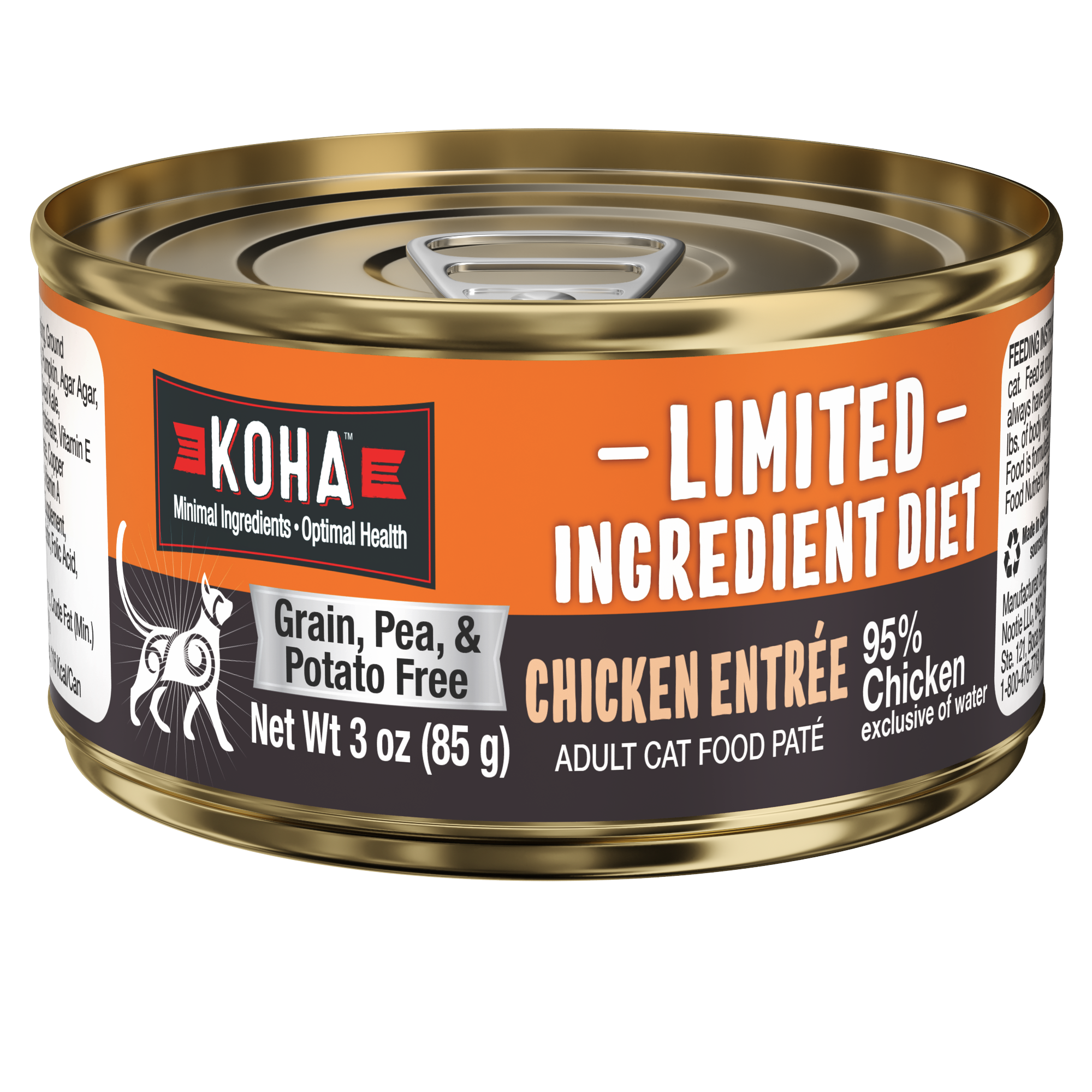 Limited Ingredient Diet Chicken Paté Wet Cat Food | KOHA Pet