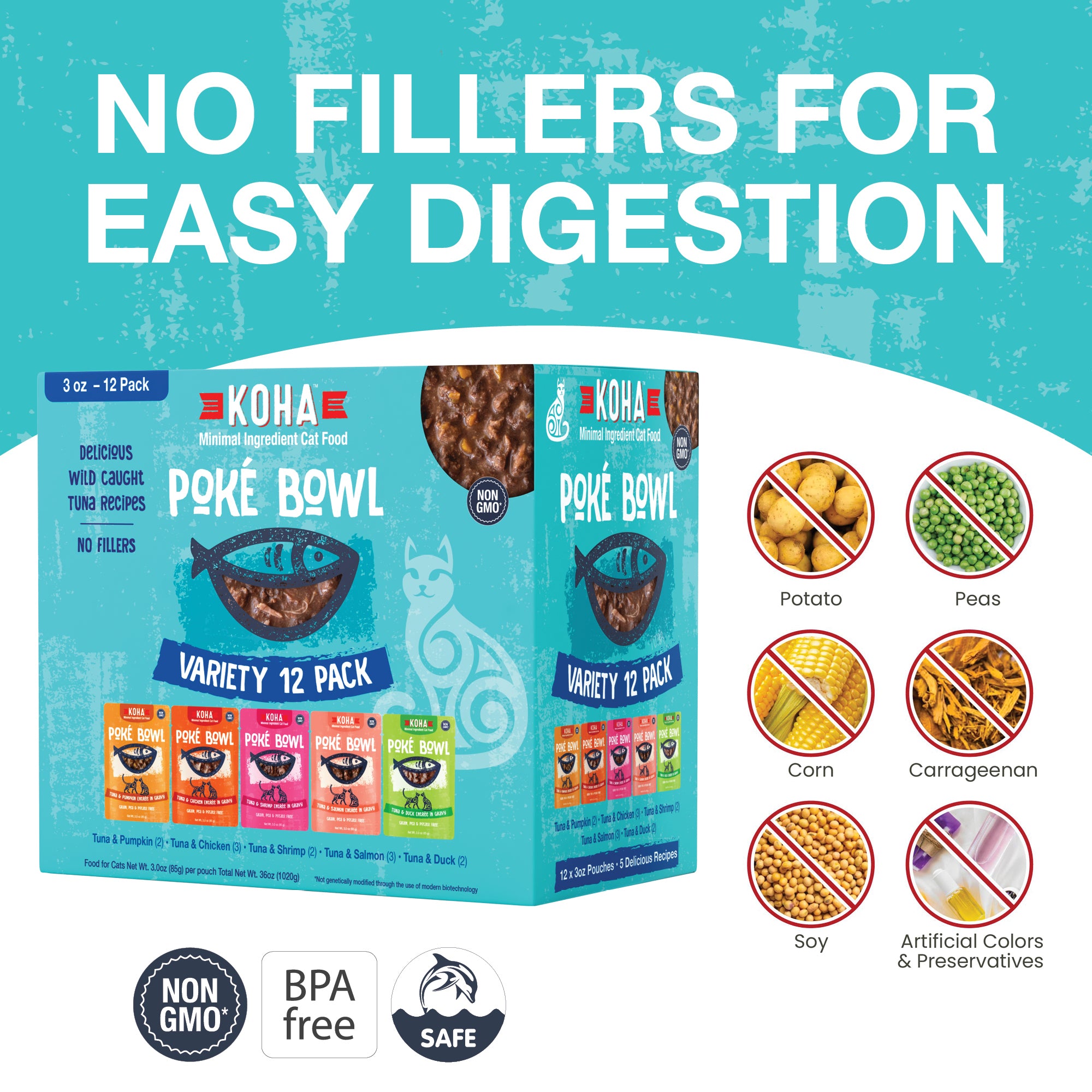 Poké Bowl Variety 12 Pack For Cats | KOHA Pet