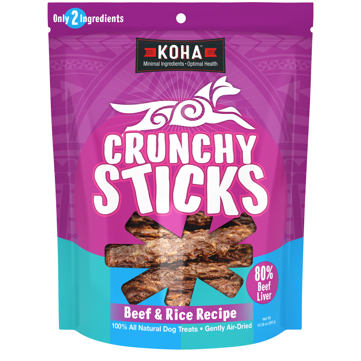 Crunchy Sticks Beef & Rice Recipe Dog Treats | KOHA Pet