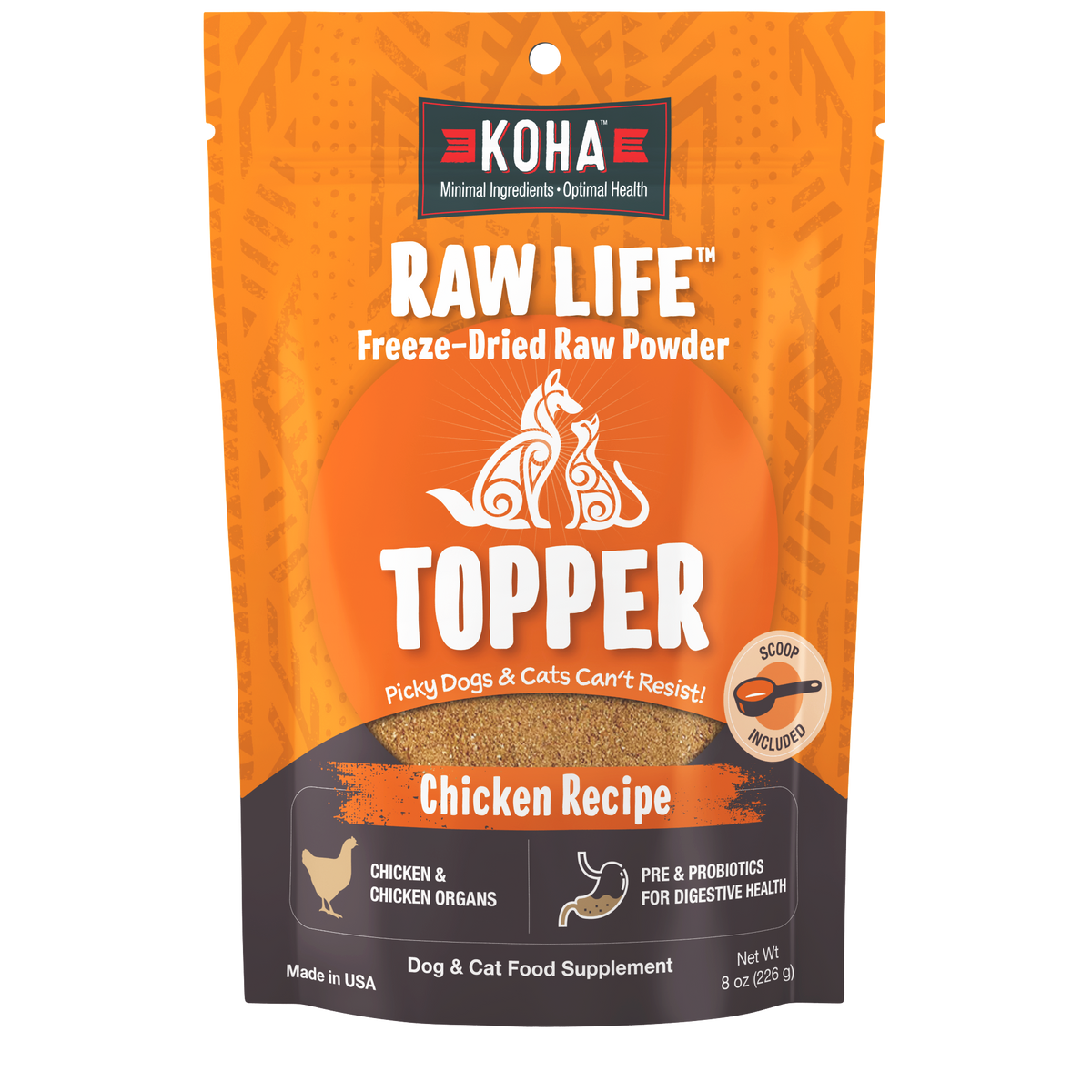 Freeze-Dried Raw Topper Chicken Recipe for Dogs and Cats – KOHA Pet