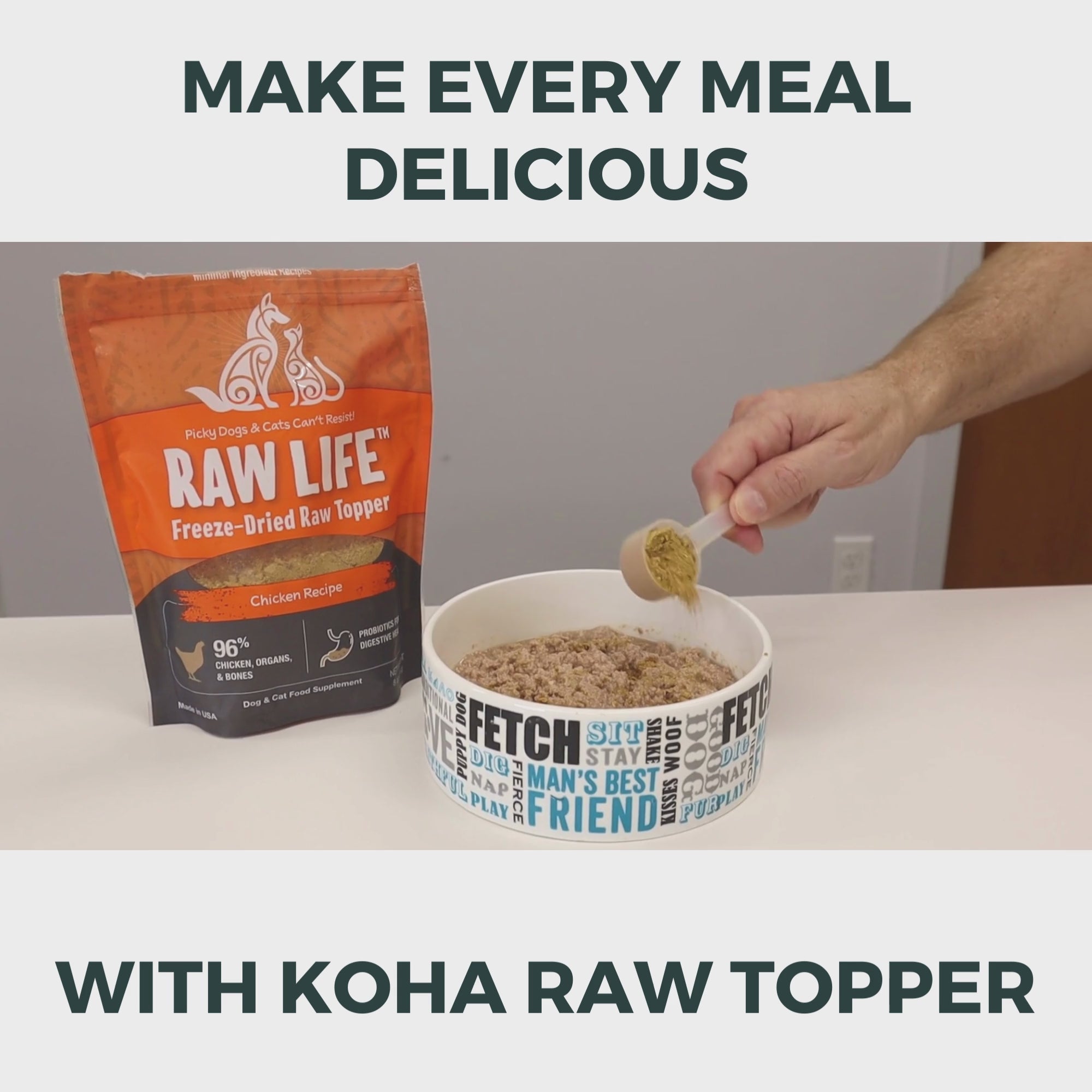 Freeze-Dried Raw Topper Chicken Recipe for Dogs and Cats – KOHA Pet