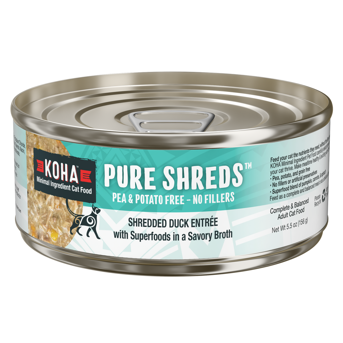 Pure Shreds Shredded Duck Entrée for Cats – KOHA Pet