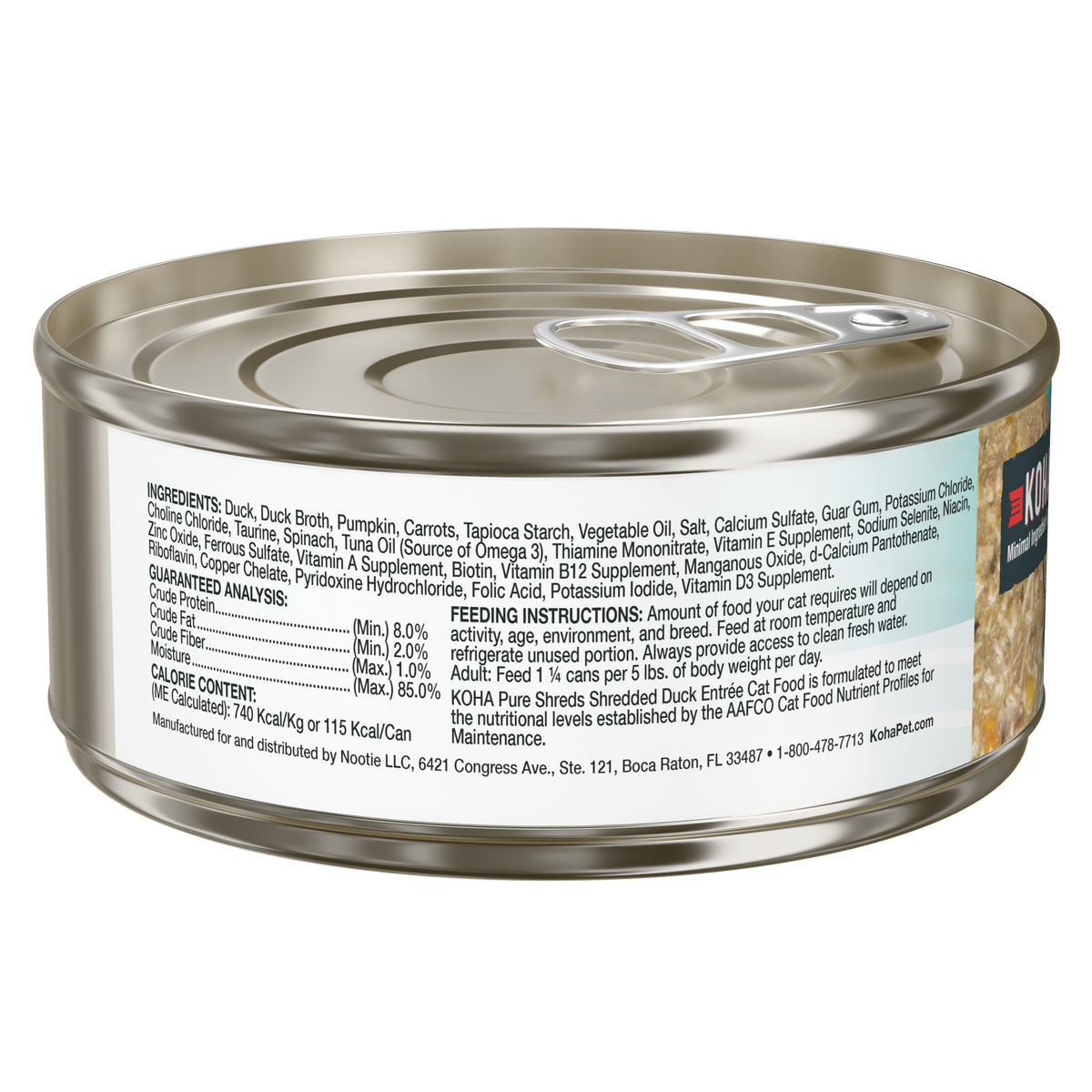 Pure Shreds Shredded Duck Entrée for Cats – KOHA Pet