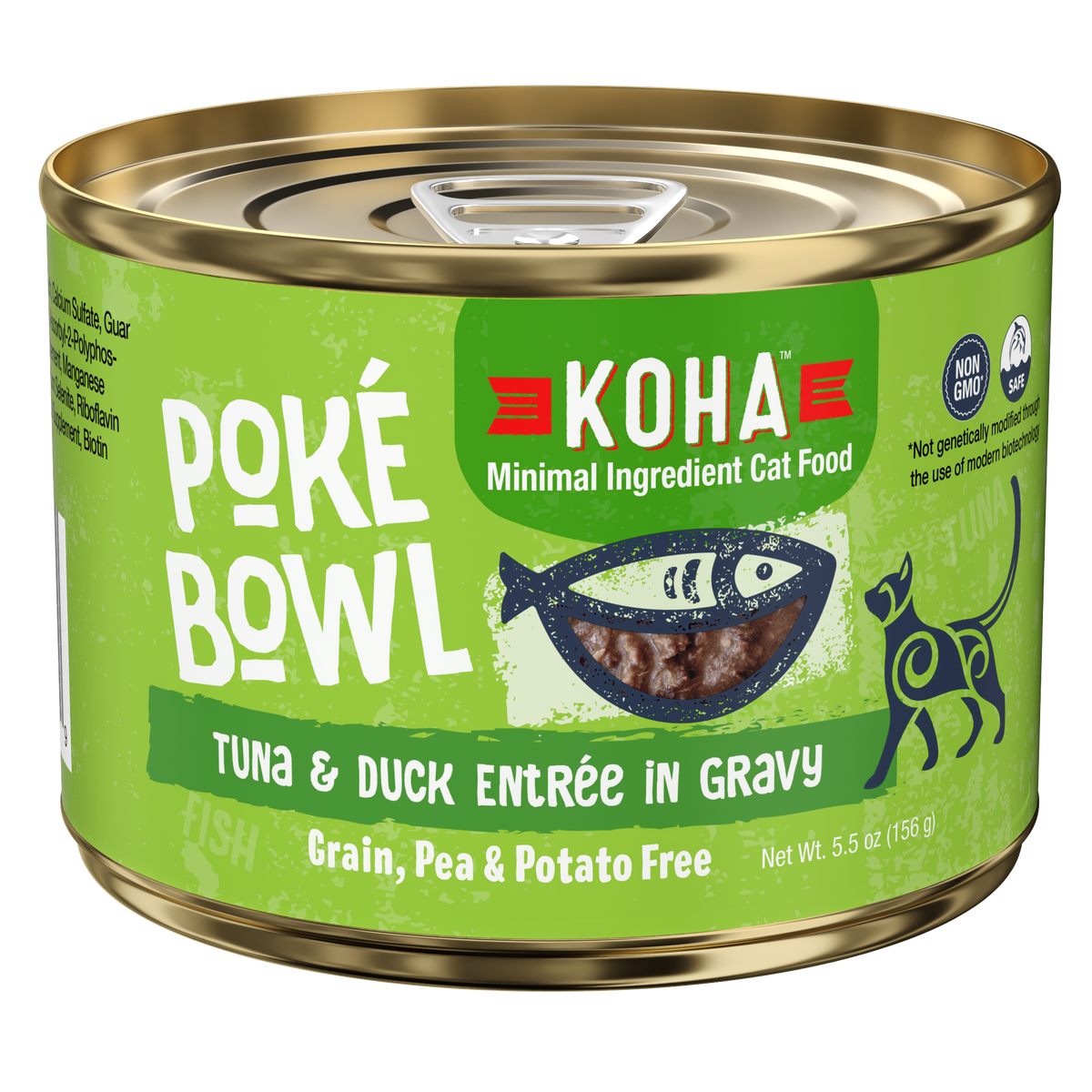 Poké Bowl Tuna & Duck Entrée in Gravy for Cats - Case of 12 (3 oz Pouc ...