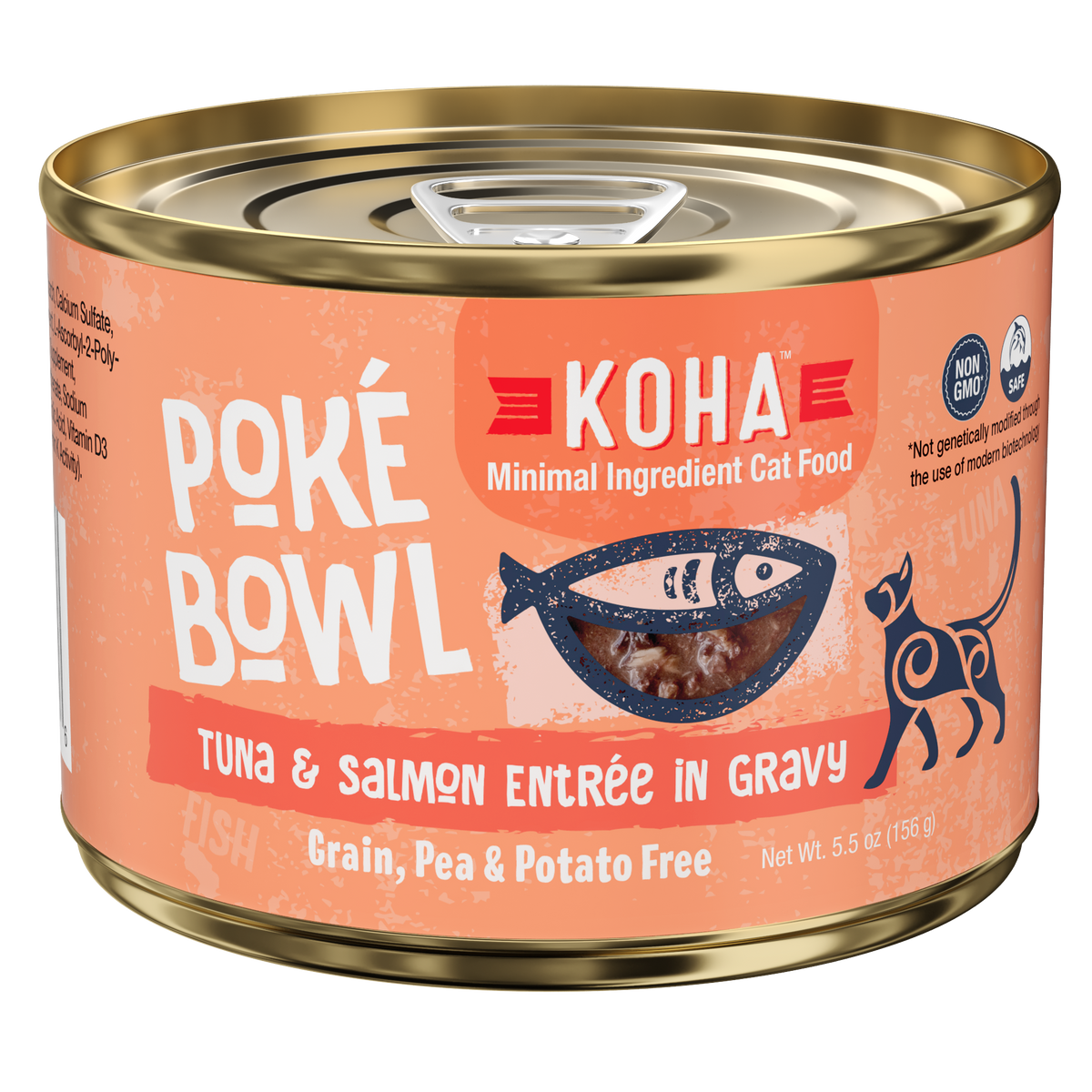 Poké Bowl Tuna & Salmon Entrée in Gravy for Cats - Case of 12 (3 oz Po ...