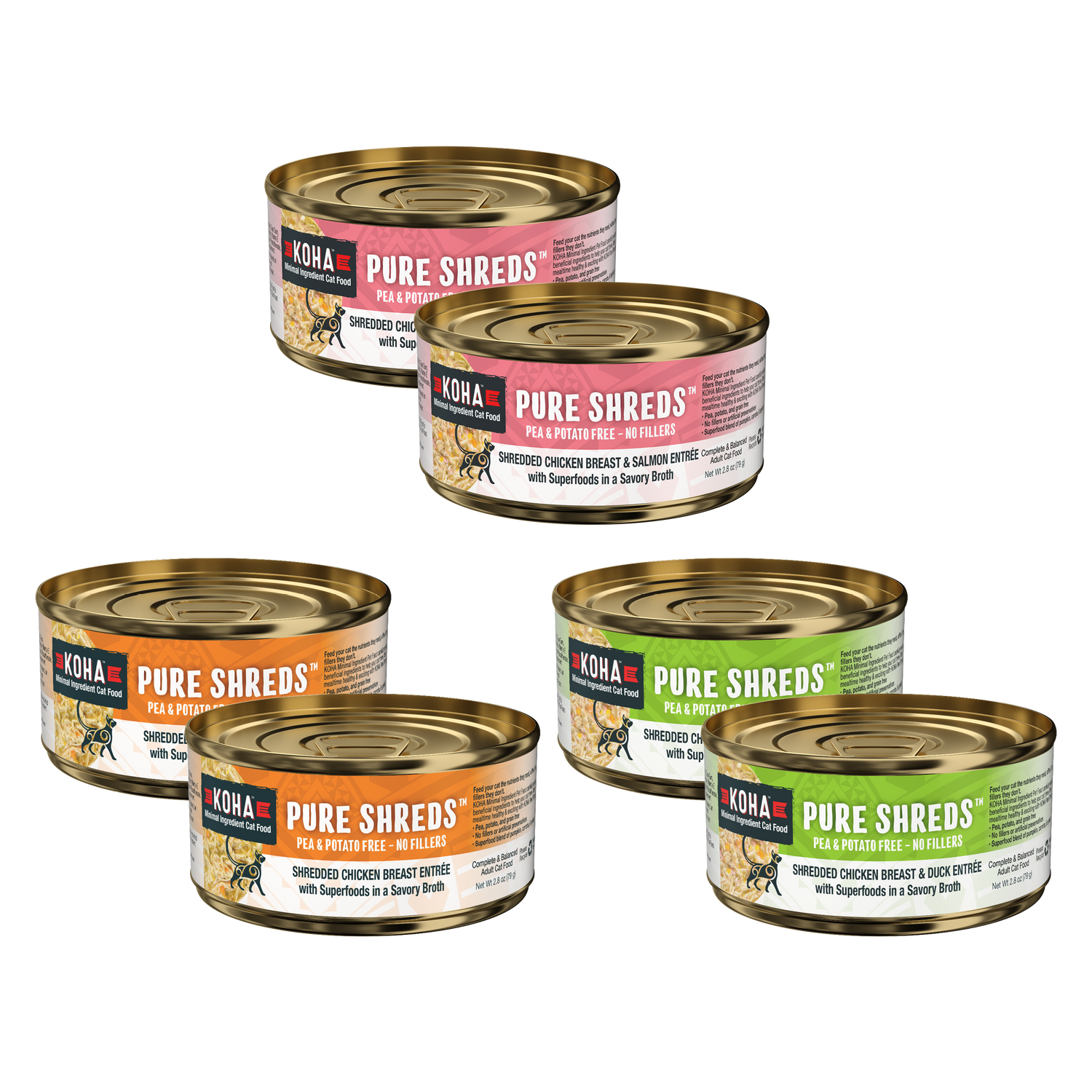 Pure Shreds Shredded Duck Entrée for Cats – KOHA Pet